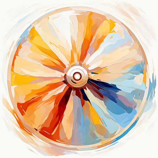 Wheel clipart in the style of Impressionistic Art, on white background ...