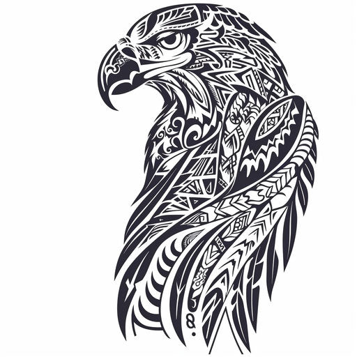 Polynesian inspired eagle tattoo, intricate tribal patterns – IMAGELLA