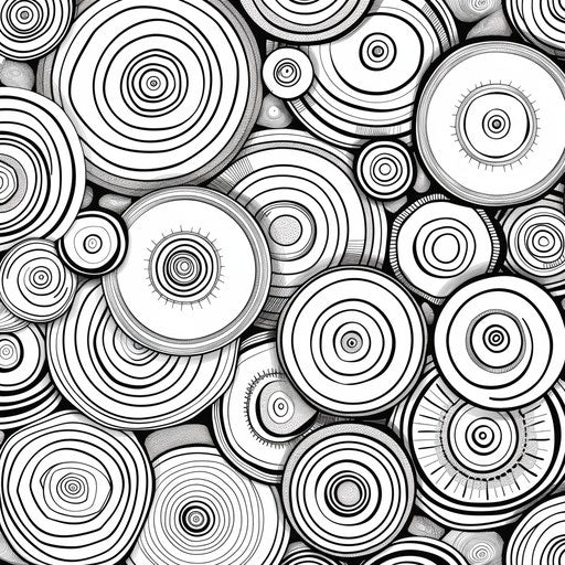 Ilustración detallada de círculos con diseños únicos – IMAGELLA