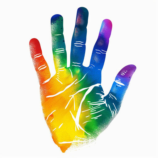 Realistic handprint clipart on flat white background – IMAGELLA