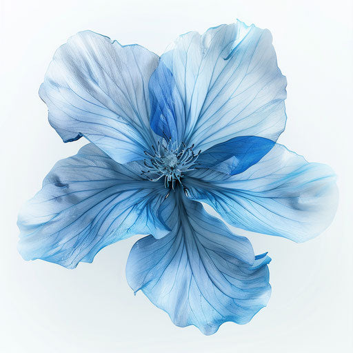 Realistic blue flower clipart on flat white backdrop – IMAGELLA
