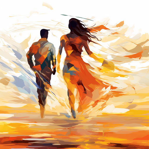 Animated clipart in the style of Impressionistic Art, on white ...