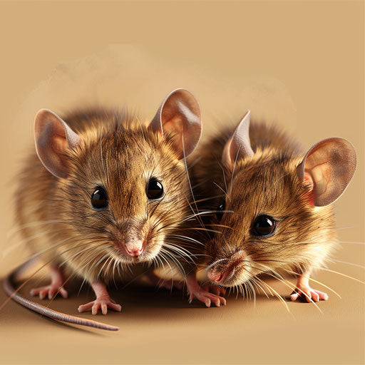 Realistic mice illustration with flat random background – IMAGELLA