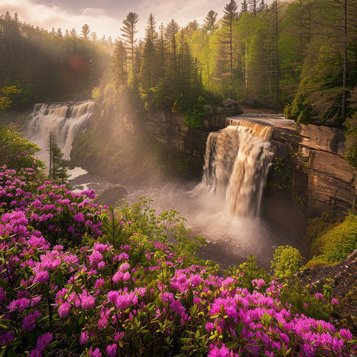 Blackwater Falls, West Virginia, blooming spring – IMAGELLA