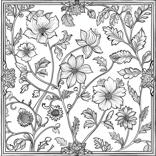 Intricate floral patterns in the style of Teagan White Coloring book ...