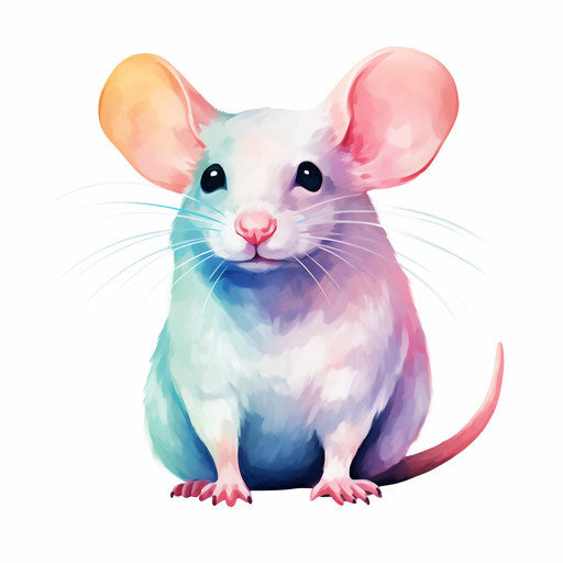 Rat illustration in Pastel Colors Art style – IMAGELLA