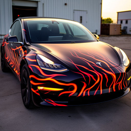 Flame decal for Tesla Model 3 – IMAGELLA