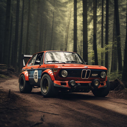 Classic BMW car, rally version with off-road modifications – IMAGELLA