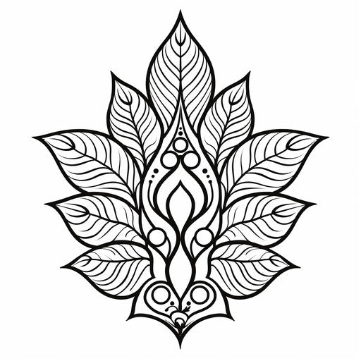 Mandala leaf with an ornamental pattern – IMAGELLA