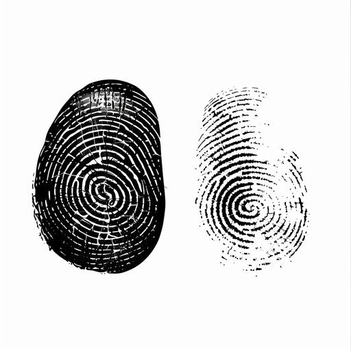 Realistic fingerprint clipart on flat white background – IMAGELLA