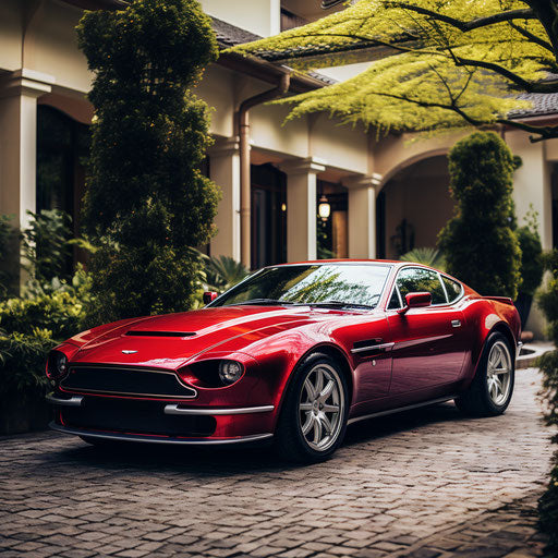 Classic bright cherry red car – IMAGELLA