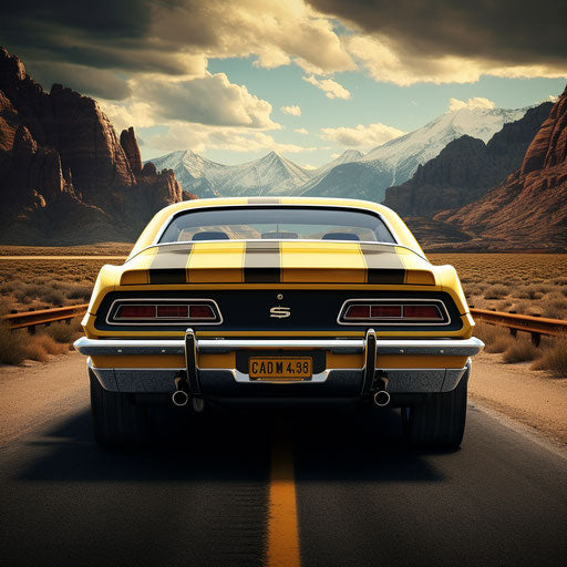 Classic car Chevrolet Camaro rear view – IMAGELLA