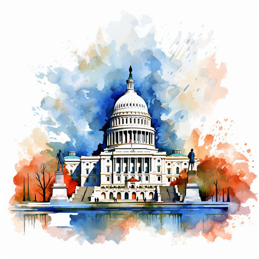 Impressionistic government artwork on white background – IMAGELLA