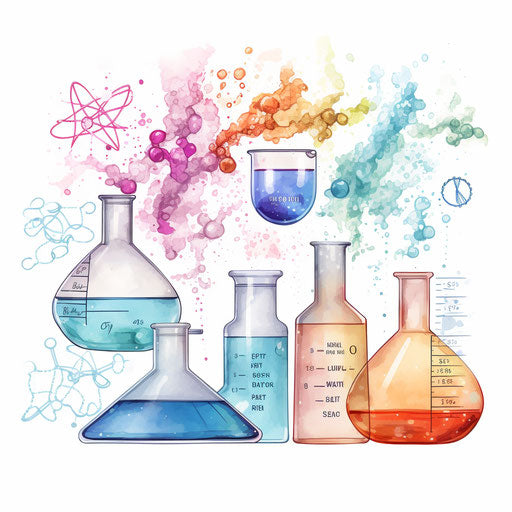 Chemistry illustration in Pastel Colors Art style on white background ...