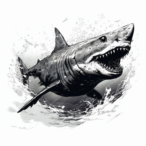 Cartoon skulking shark vector – IMAGELLA