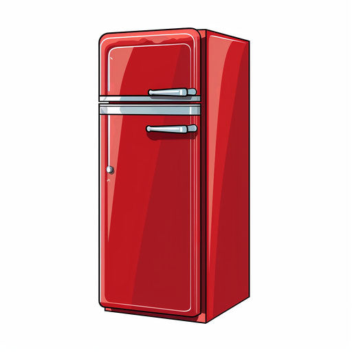 Fridge clipart in the style of Chiaroscuro Art, on a white background ...