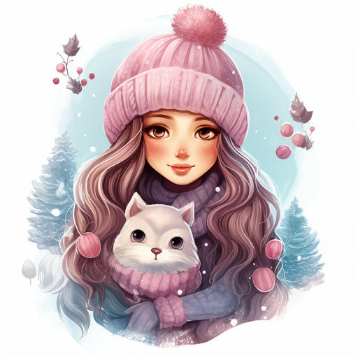 December illustration in the style of Pastel Colors Art – IMAGELLA