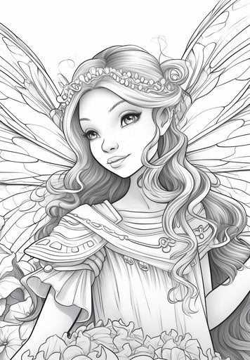 Fairy coloring pages, Simon Birch style, detailed and accurate – IMAGELLA