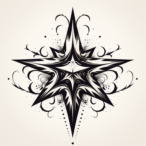 Tribal Nautical Star Tattoo Designs